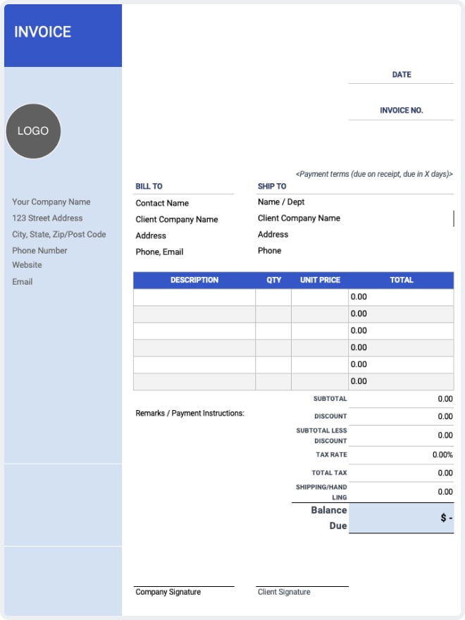 Free Dog Walking Invoice Templates