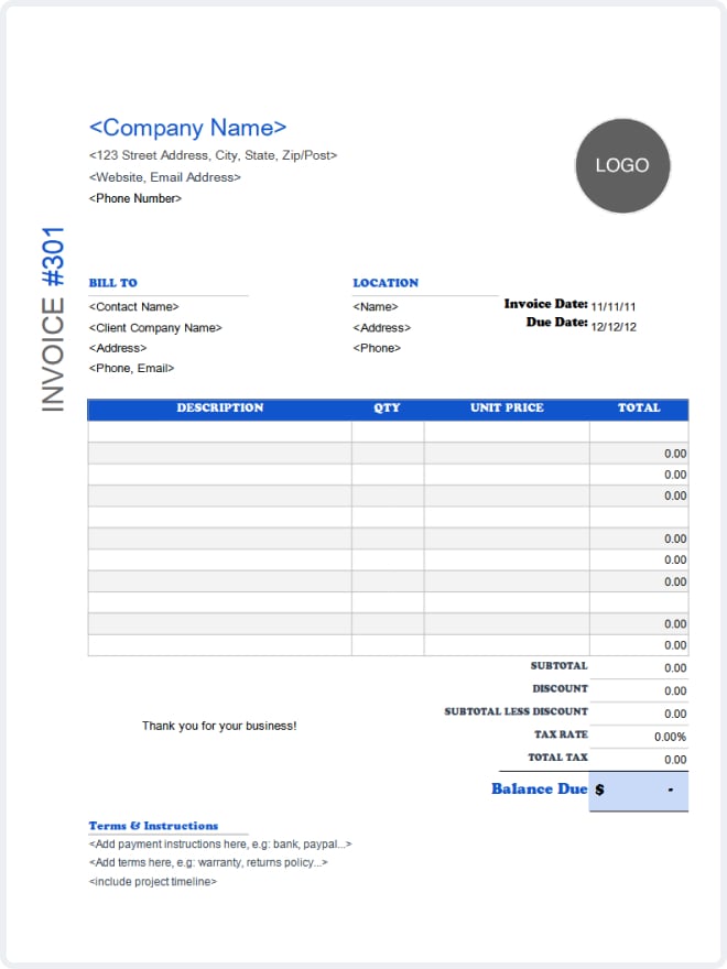 Free Project Management Invoice Templates